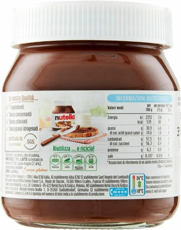 NUTELLA FERRERO HAZELNUT CHOCO SPREAD 350G - JioMart