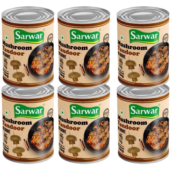 Sawar Button Mushroom Tandoor 800 Gram ( Pack of 6 ) - JioMart