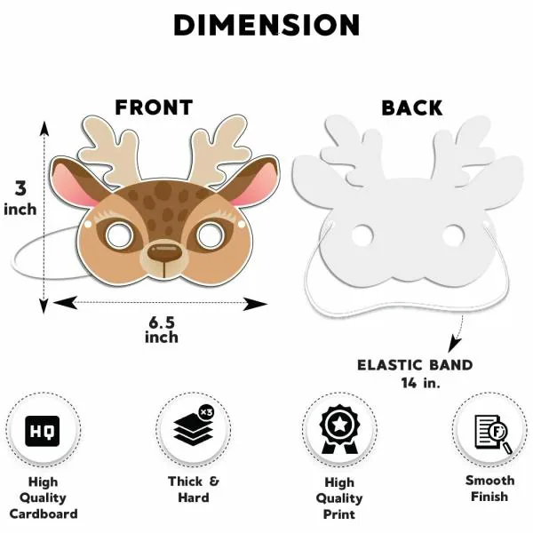 Festiko 16 Pcs Jungle Theme Eye Masks, Animal Eye Masks For Kids - JioMart