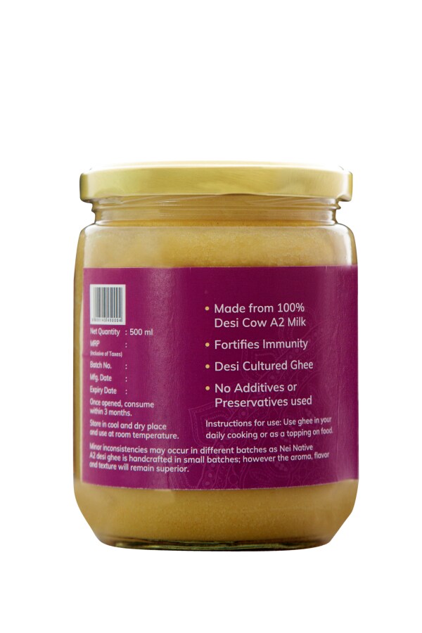 "NeiNative A2 Ghee Bilona Method Ghee- A2 Cow Desi Ghee - A2 Cow Ghee ...