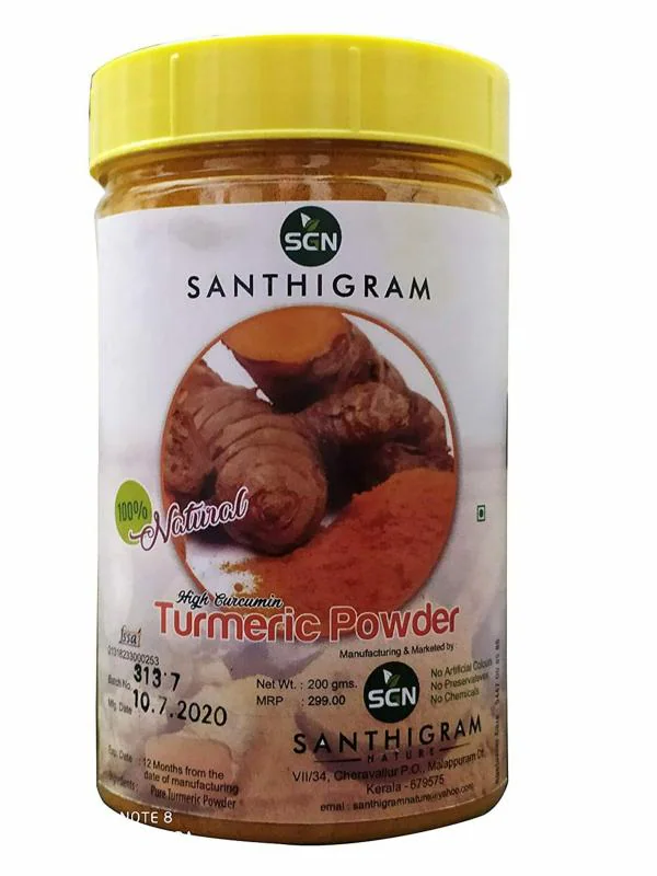 Santhigram Nature High Curcumin Turmeric Powder 200g (Organically Grown ...