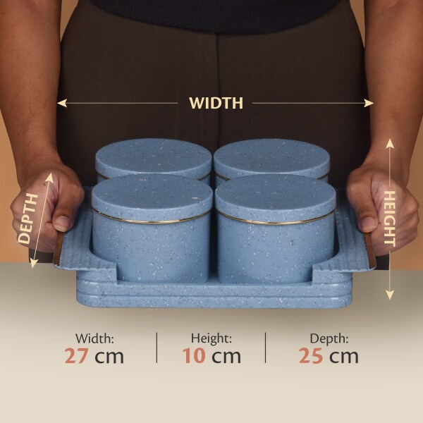 Selvel Unbreakable & Air Tight Dry Fruit Container Tray Set (Stonex ...