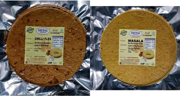 Hetal Khakhra Chilli Flex And Masala Khakhra, 200 G Each Pack Of 2 ...