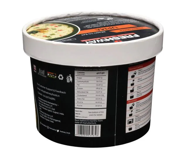 Freshway Ready To Eat Combo 2-Idli Sambhar, 2-Poha, 2-Upma (Pack of 6 ...