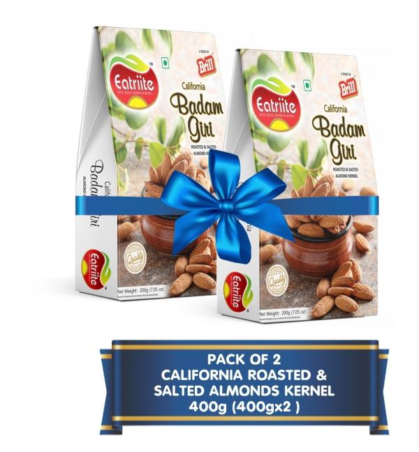 Eatriite California Roasted & Salted Almond Kernel 400g (200gx2) - JioMart