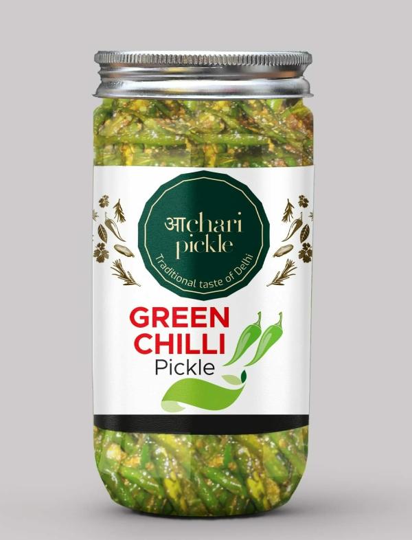 Achari Pickles Green Chilli Pickle Homemade Fresh Green Chilli or ...