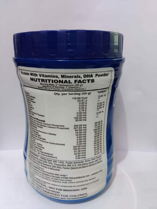 Protigo DHA Sugar Free Protein Powder 200gm (1)/ Vanilla Flavour Energy ...