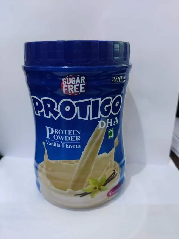 Protigo DHA Sugar Free Protein Powder 200gm (1)/ Vanilla Flavour Energy ...