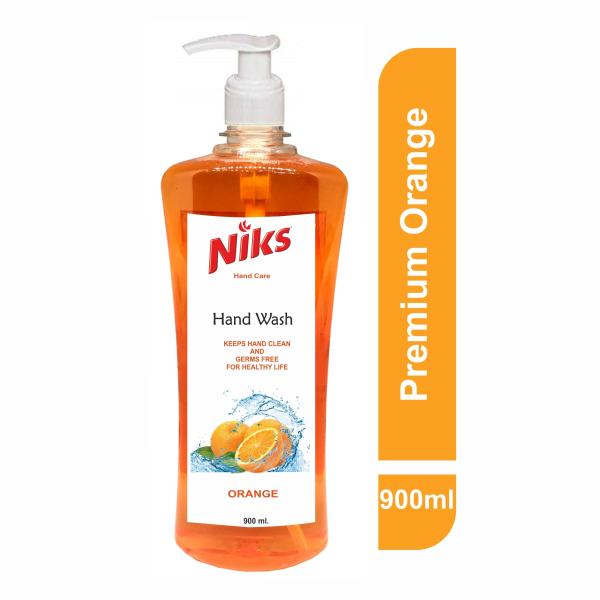 Niks Premium Hand Wash Liquid Gel - 900 ML Orange - JioMart