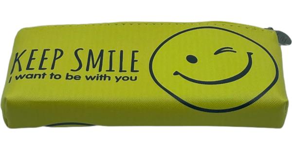 Fullkart Smiley Pouch Art Artificial Leather Pencil Box (Set of 1, Yellow) - JioMart