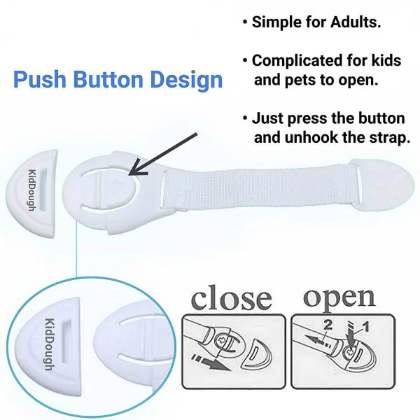 Kiddough White Furniture Safety Locks For Kids (Pack of 10) - JioMart