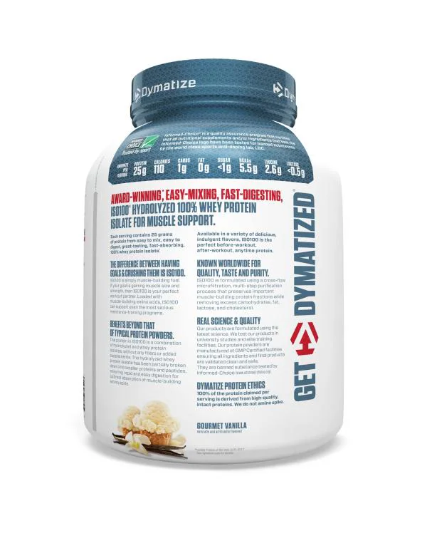 Dymatize Iso-100 Protein, 5 lb Gourmet Vanilla - JioMart