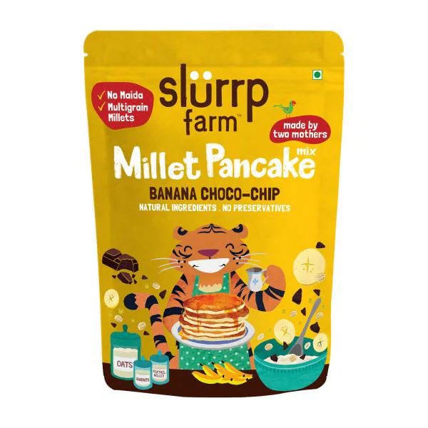 Slurrp Farm Millet Pancake Mix, Banana Choco-Chip & Chocolate, Healthy ...