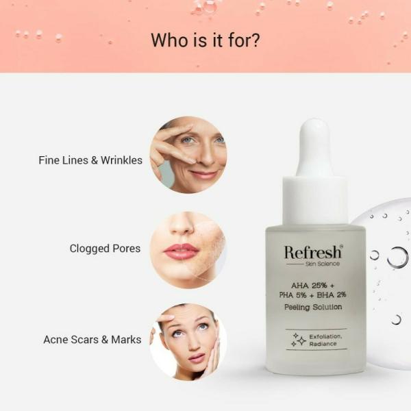 Refresh Skin Science AHA 25% - PHA 5% - BHA 2% Peeling Solution - 30ml ...