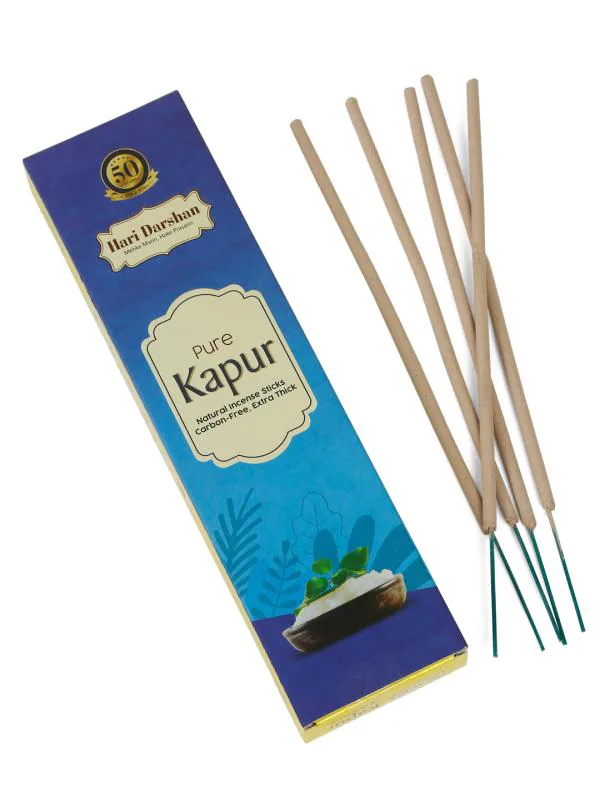 Hari Darshan Pure Kapur Natural Incense Sticks Carbon Free Agarbatti ...
