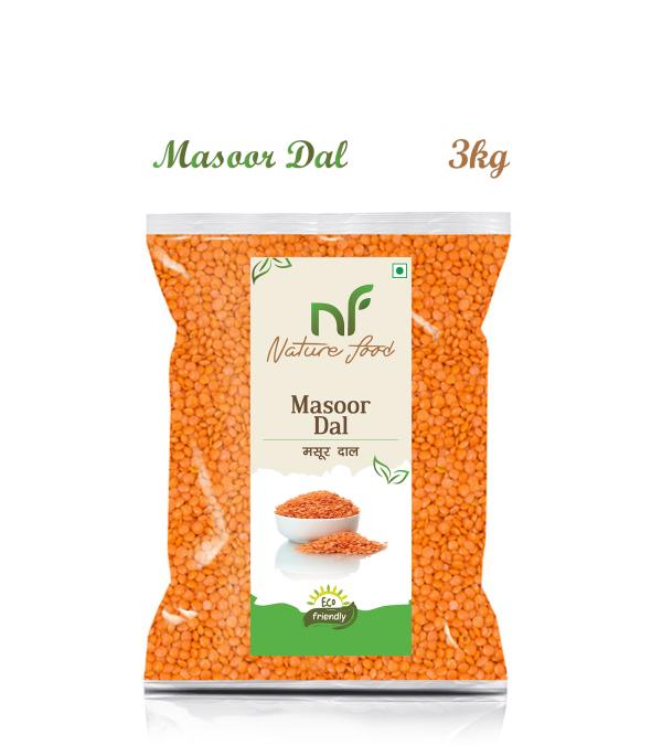 Nature Food Red Masoor Dal - 3 kg - JioMart