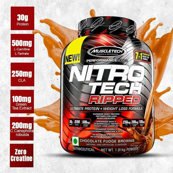 MuscleTech Performance Series Nitro Tech Ripped Weight Loss Formula 1. ...