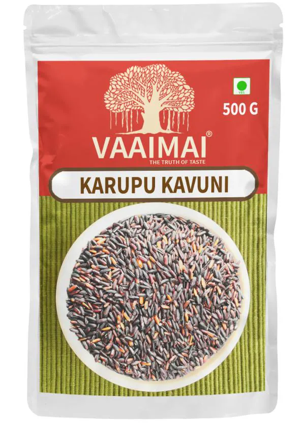 VAAIMAI Black Kavuni Rice / Karupu Kavuni / Hand Pounded Karupu Kavuni ...