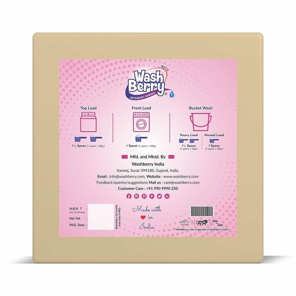 Washberry Front Load And Top Load Matic Detergent Washing Powder With ...