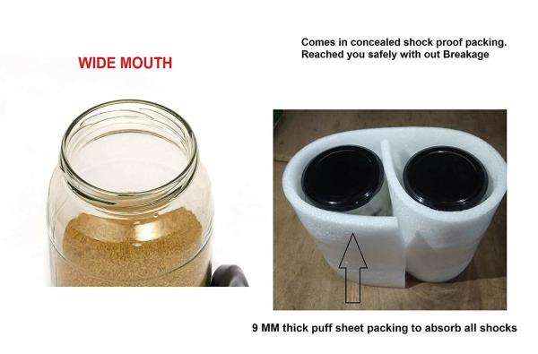 Machak Clear Glass Jar, 1000 Ml (Set Of 10) - JioMart