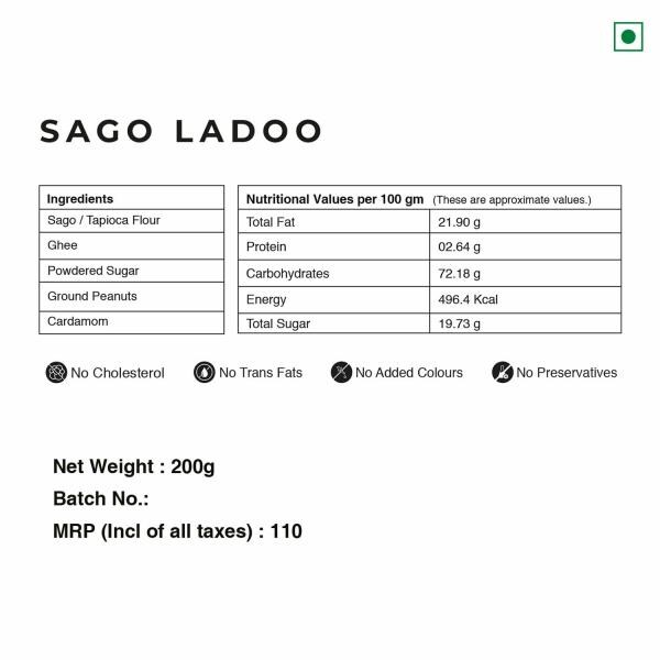 Khauwala and Co. -Sago Ladoo Pack 2-Authentic Indian Traditional Sweets ...