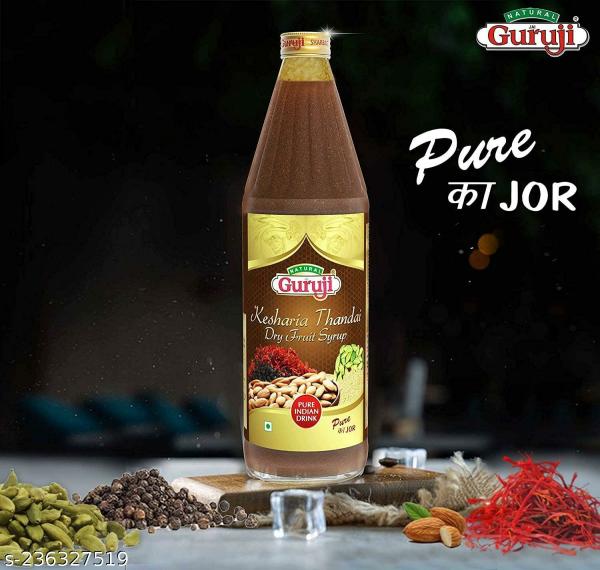 Jai Guruji KeshariaThandai Dry Fruit Syrup (750ml each pack of 2 ...