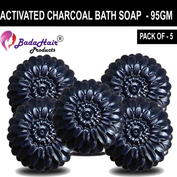 BADA HAIR Activated Charcoal Bath Soap for Deep Clean and Anti ...