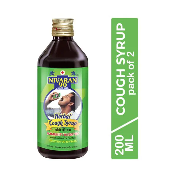 Nivaran 90 Herbal Cough Syrup 200 ml (Pack of 2) - JioMart