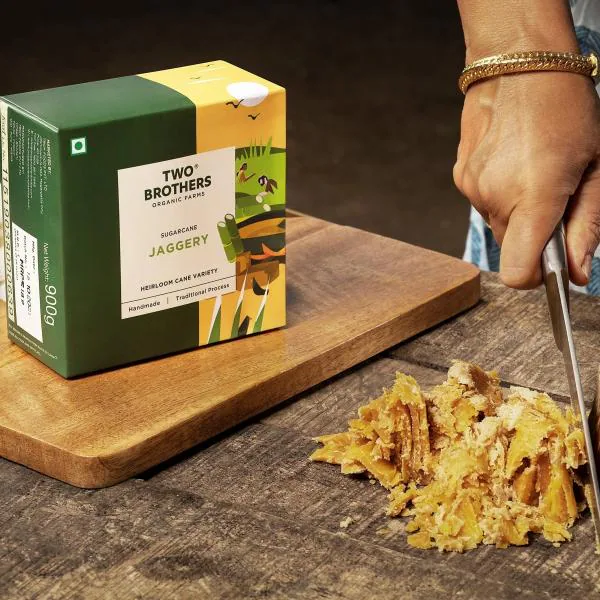 Two brothers Organic Farms SUGARCANE JAGGERY BLOCK 900G - JioMart