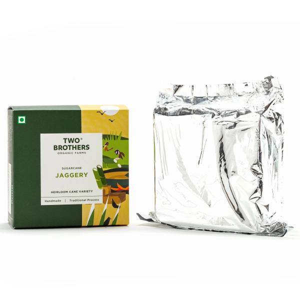 Two brothers Organic Farms SUGARCANE JAGGERY BLOCK 900G - JioMart