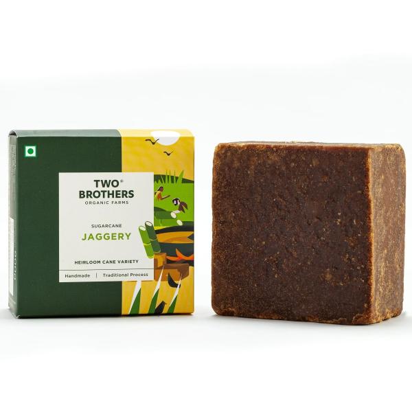 Two brothers Organic Farms SUGARCANE JAGGERY BLOCK 900G - JioMart