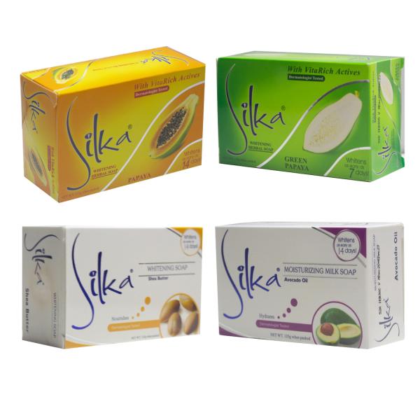 Queue Silka Papaya Avocado and Shea Butter Face and Body Soap (Combo Pack of 4) - JioMart