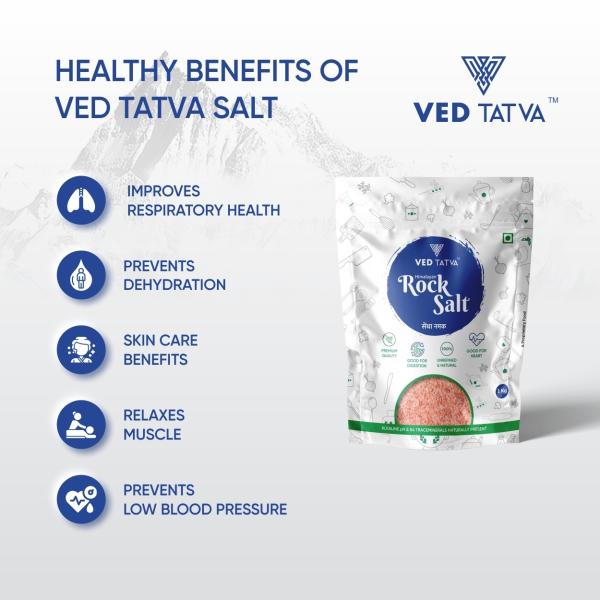 VED TATVA Himalayan Pink Rock Salt - Sendha Namak 1 kg Pack of 5 - JioMart
