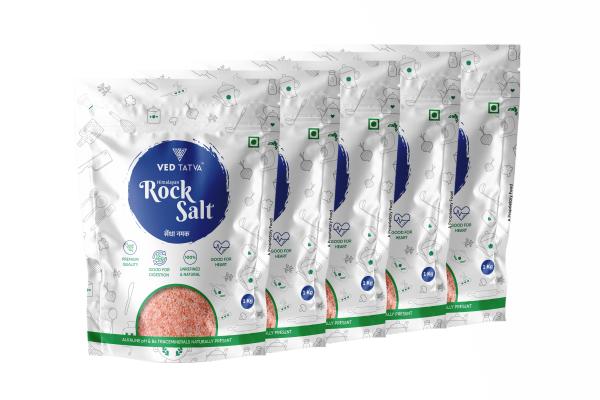 VED TATVA Himalayan Pink Rock Salt - Sendha Namak 1 kg Pack of 5 - JioMart