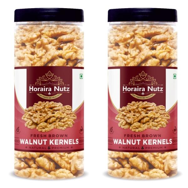 Horaira Nutz 100% Natural Brown Walnut Kernels 500g ( Pack of 2 Each 250g ) Kashmiri Akhrot Giri ...