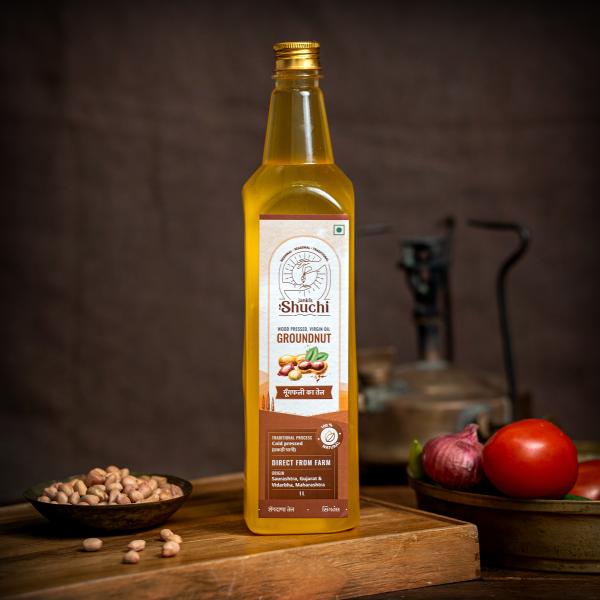 Janki's Shuchi Cold Pressed Groundnut Oil in Wooden Ghani/Chekku ...