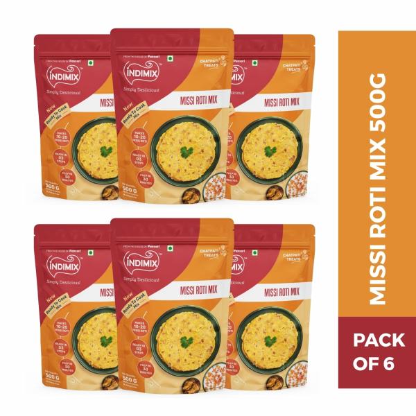 INDIMIX Missi Roti Mix Flour/Atta 500g - Pack of 6 - JioMart