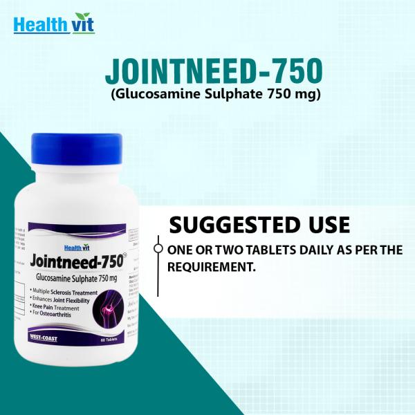 Healthvit Jointneed-750 Glucosamine Sulphate 750 mg | 60 Tablets - JioMart