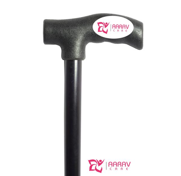 AARAV CARE Walking Stick Premium (BLACK) Height Adjustable Single Leg L ...