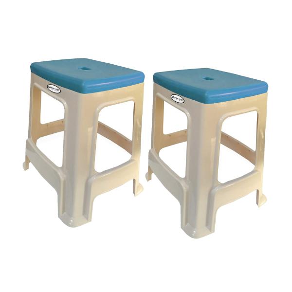 Wow craft Heavy Duty Plastic Stool for Home, Office and Garden (Beige ...