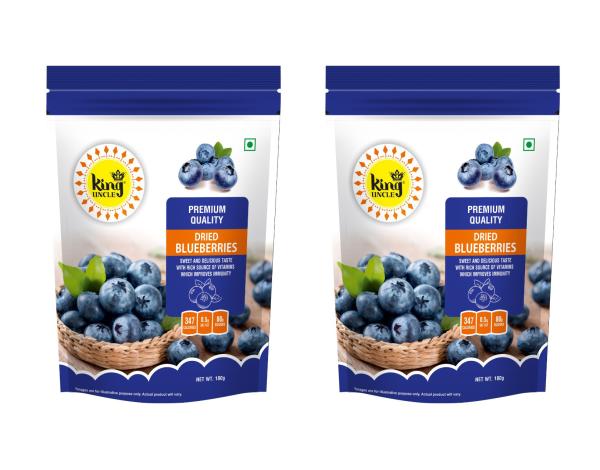 King Uncle Dried Blueberries 180 gm X 2 Packs (360 Gram) - JioMart