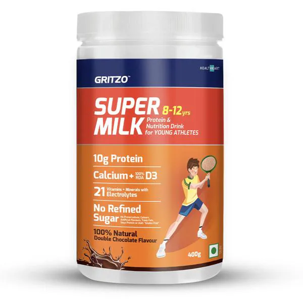 Gritzo SuperMilk 8-12y (Young Athletes), Kids Nutrition & Health Drink ...