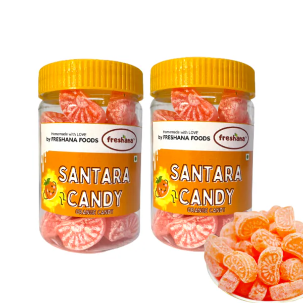 Freshana Combo of Santara Candy (200G+200G) Orange Narangi Flavour ...