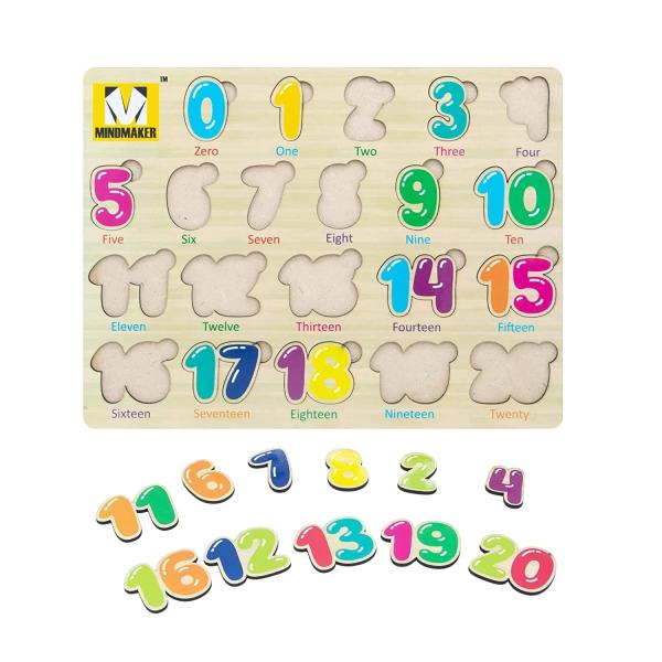 MINDMAKER Wood Educational Puzzle Brain Teasers Toy - 3 Year and Up ...