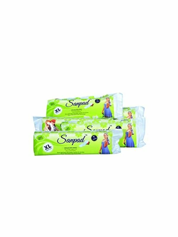 SANPAD Bio Degradable Sanitary Pad - Xl (Pack of 5) With LIORA Tissue ...