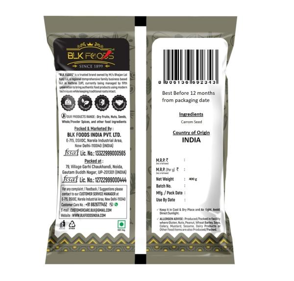 BLK Foods Daily Carrom Seed (Ajwain) 400g - JioMart