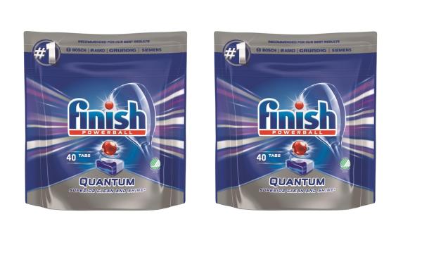 Finish Dishwasher Detergent Tablet Quantum, 80 Tabs (40 Tabs Pack of 2 ...