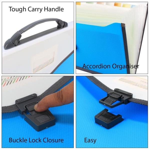 Max Blue File Folder with Thirteen Section Pockets (Pack of 2) - JioMart