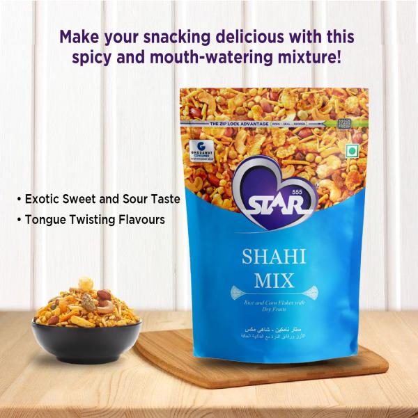 Star 555 Shahi Mix Namkeen - Rice, Cornflake & Dry Fruits, Mixture 1 KG ...