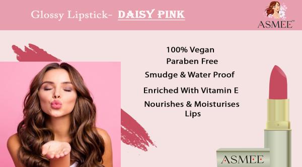 Asmee - Lipstick Daisy Pink Glossy - JioMart